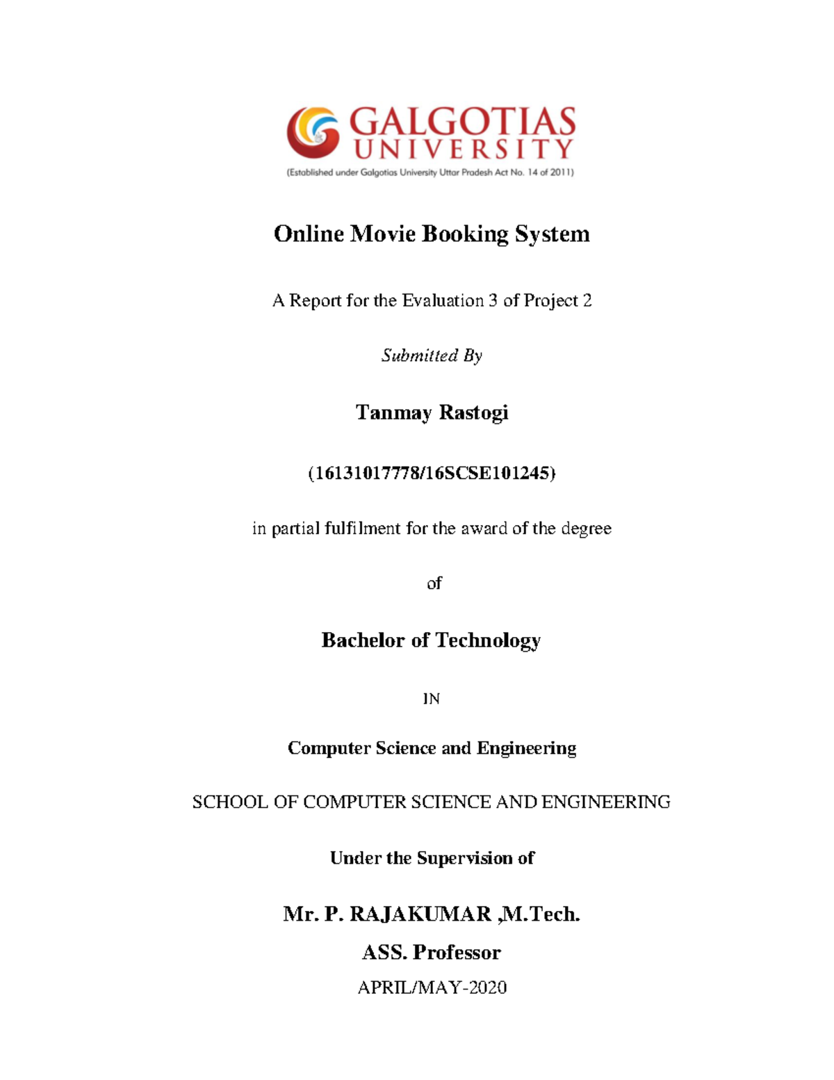 1613101778 Tanmay Rastogi Final Project - Tanmay Rastogi - Online Movie ...