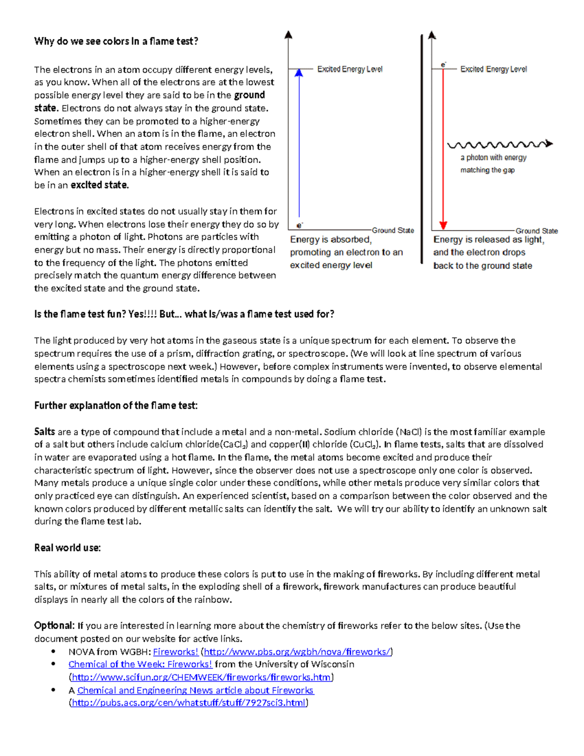 Flame test explanation - Why do we see colors in a flame test? The ...
