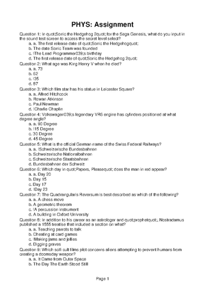 PHY440 430 DEC2014 - physics - Physics Engineering - Studocu