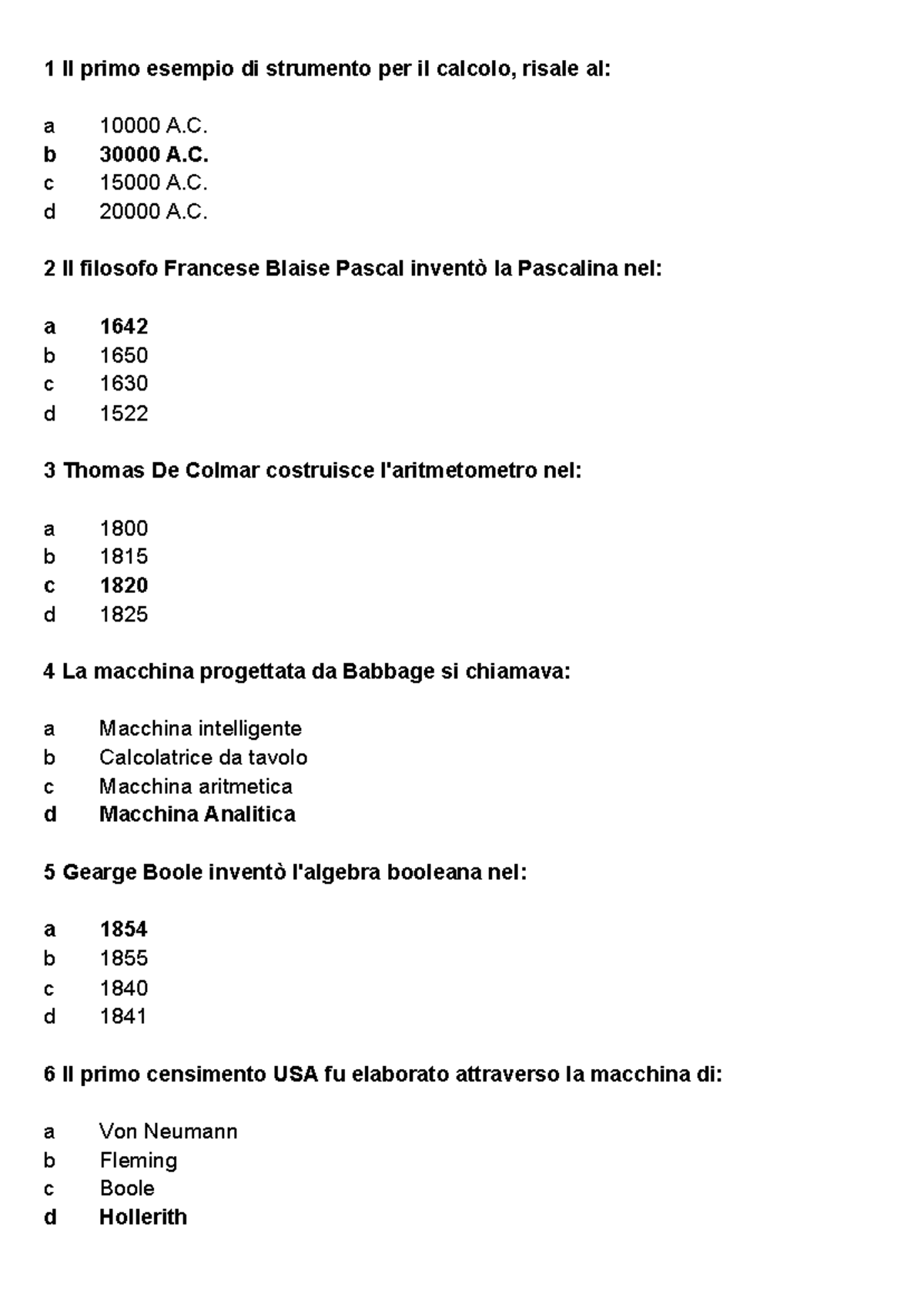 TEST Informatica - paniere - 1 Il primo esempio di strumento per il ...