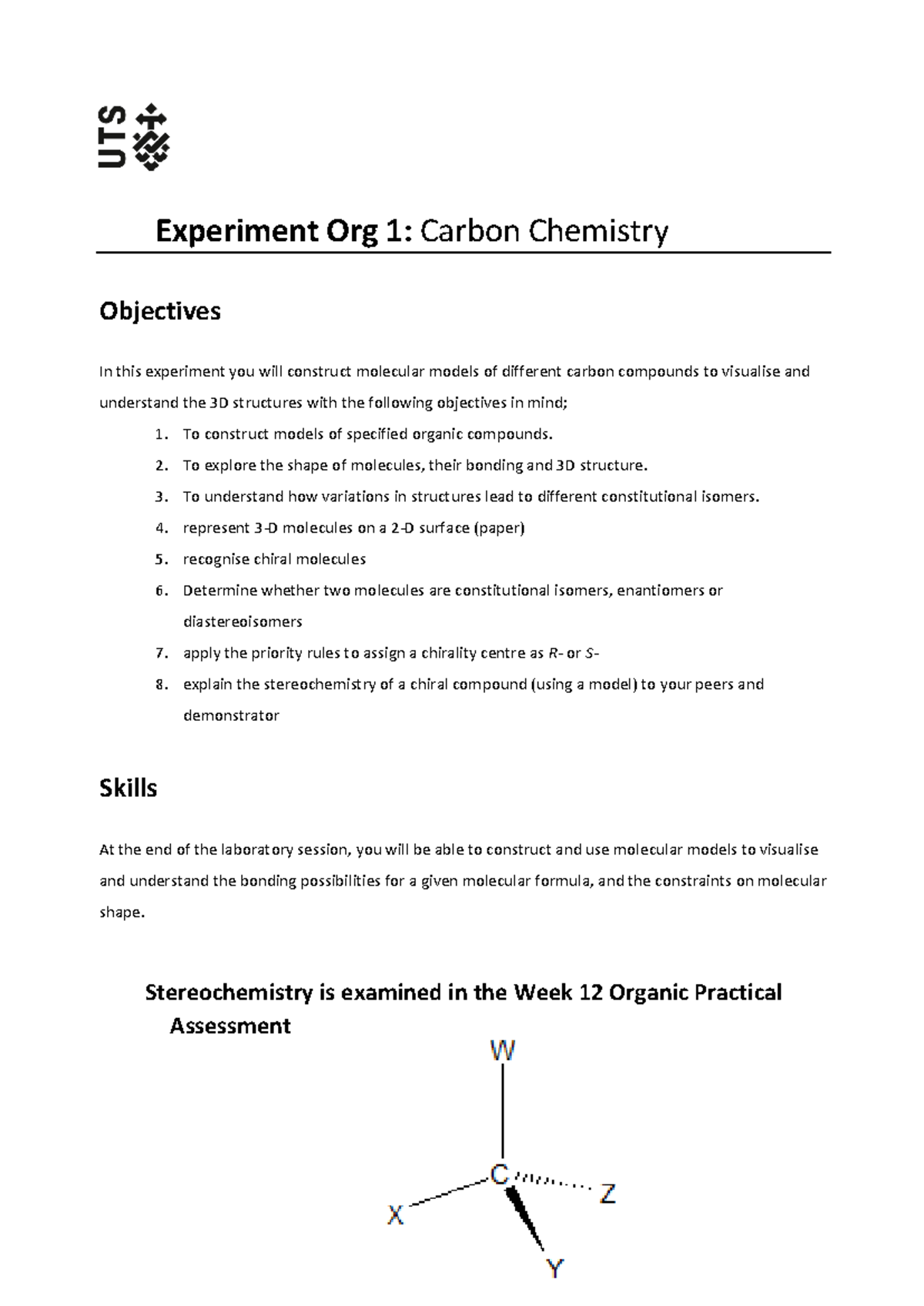 New+ Organic+1+EDIT - Organic Chem workbook - Experiment Org 1: Carbon ...