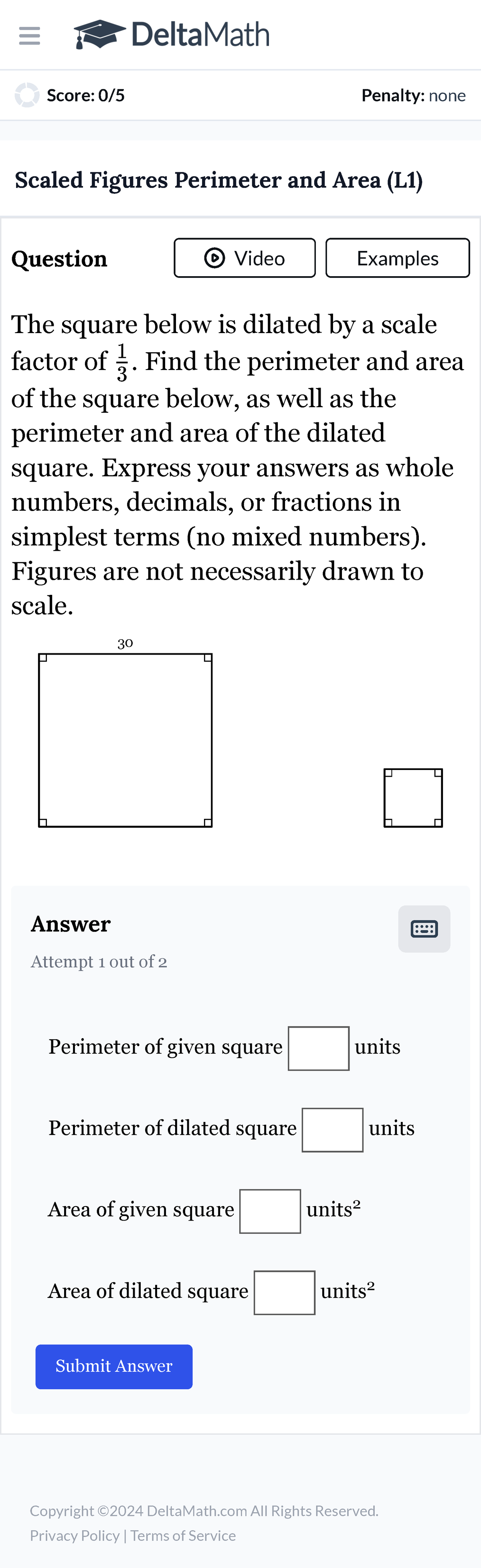 Delta Math Student Application - Score: 0/5 Penalty: none Scaled ...