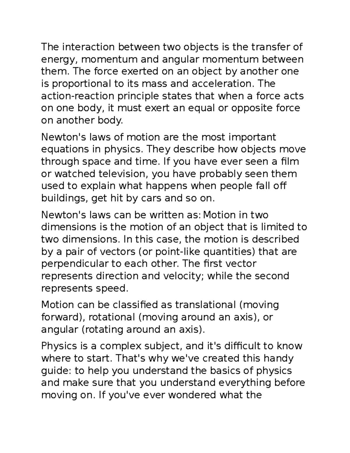 The initial height of the projectile is h and its speed at launch is v ...