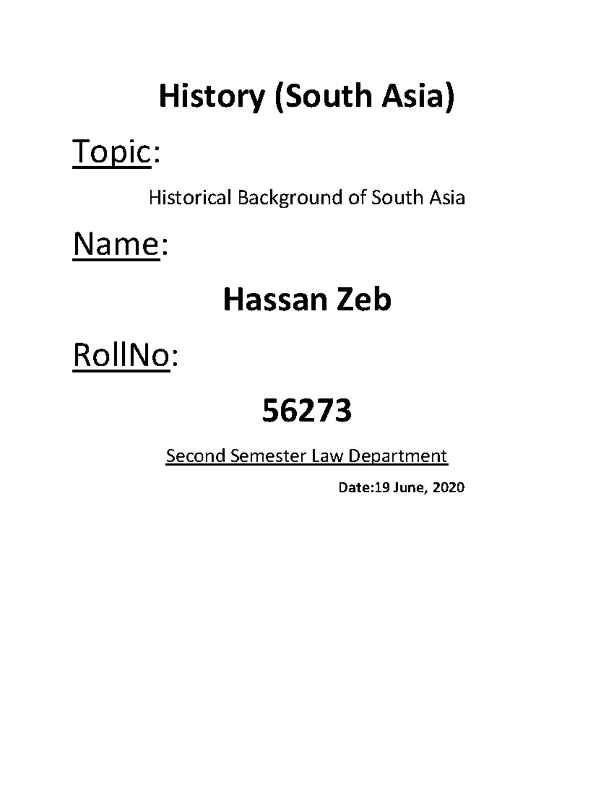 Historical Background of South Asia Of history of South Asia - History ...