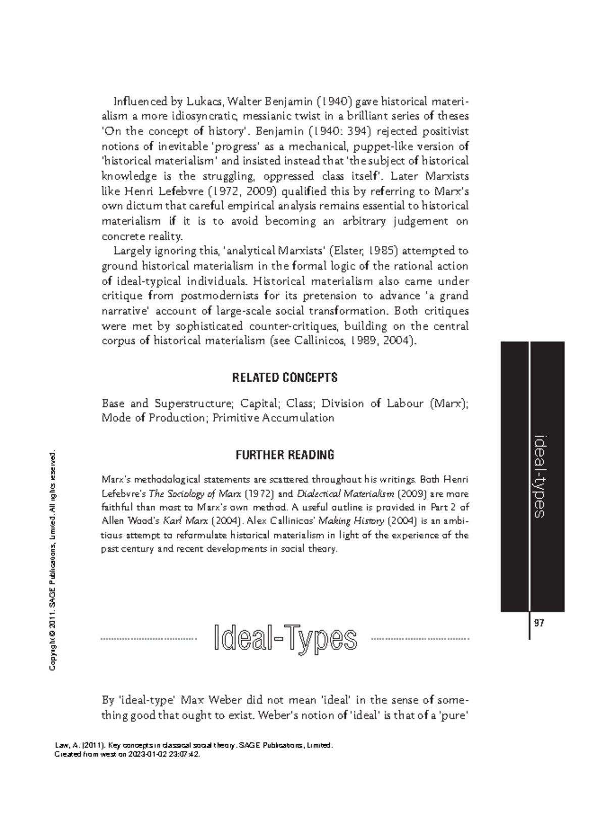 8. Key Concepts in Classical Social Theory - Ideal Types - ideal-types ...