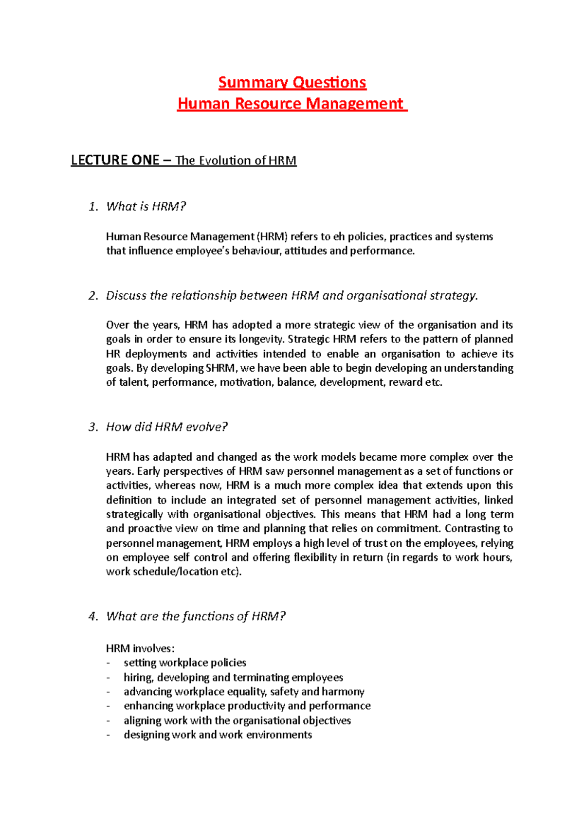 Summary - lecture 1-11, complete - These notes, reviewed by a lecturer ...