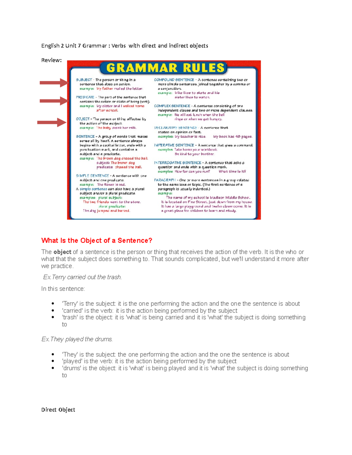 English 2 Unit 7 Grammar Nube 1 2022 - English 2 Unit 7 Grammar : Verbs ...