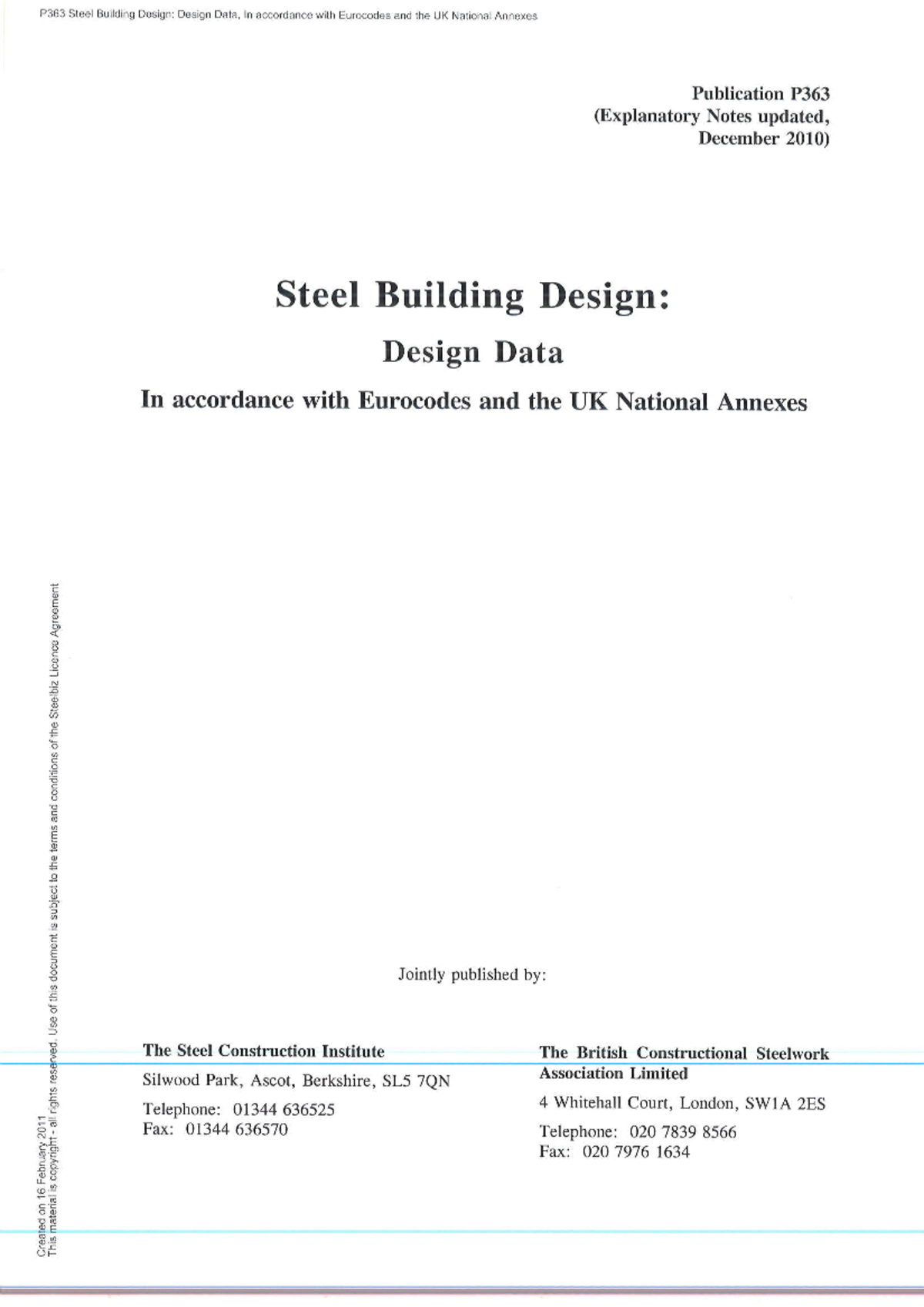 Steel Building Design Data - Structural Steel Design - Studocu
