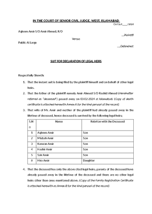 Affidavitin Evidence - IN THE COURT OF MR. SALMAN BADAR, JUDGE FAMILY ...