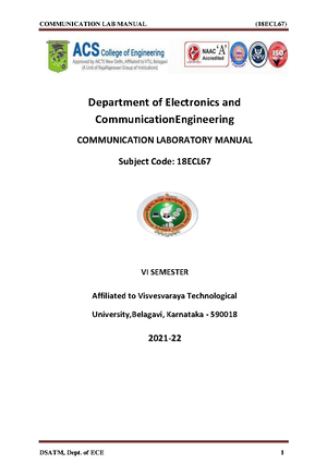 Communication-systems-lab - Communication systems Lab Code: MCE ...
