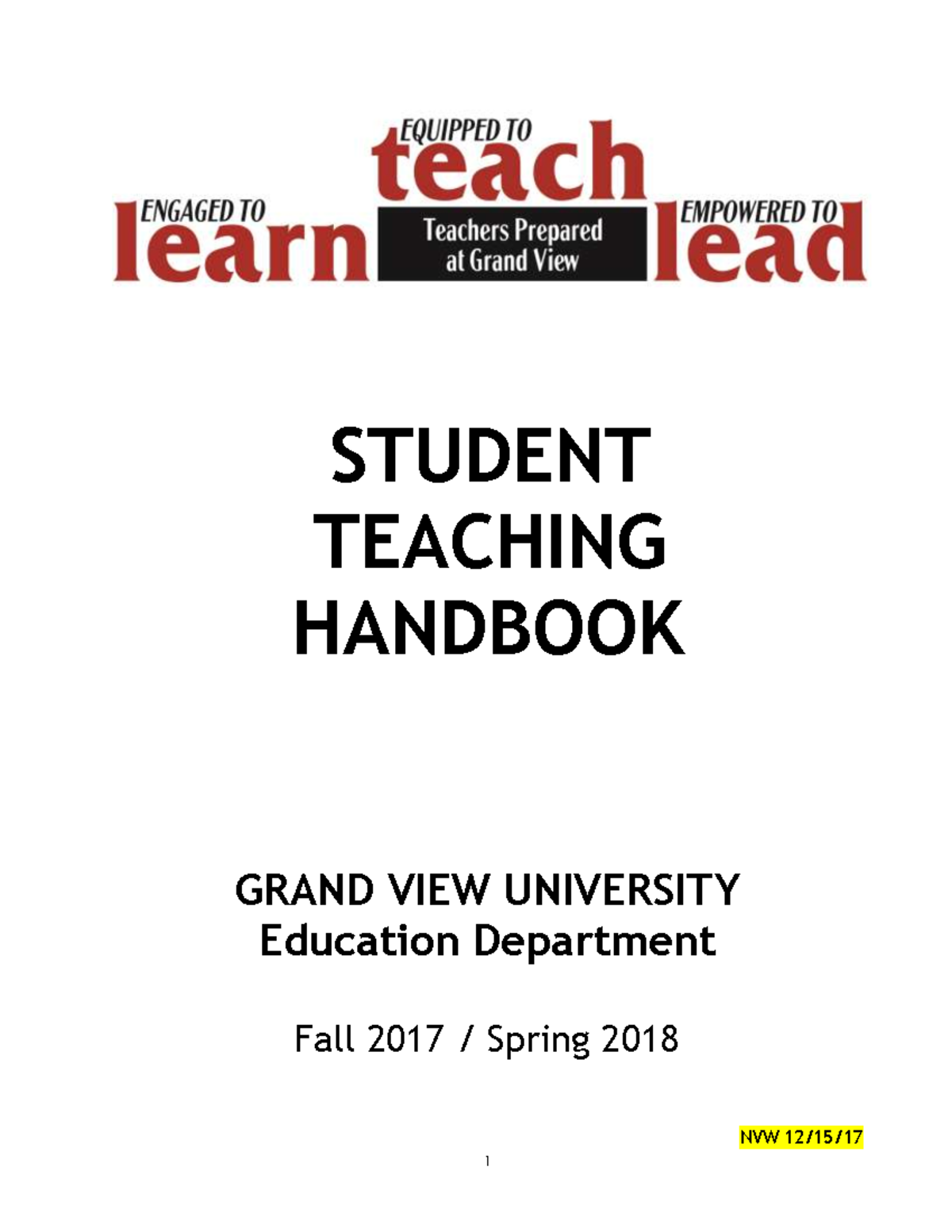 ST Handbook 2017-18 - I need materials for studying - STUDENT TEACHING ...