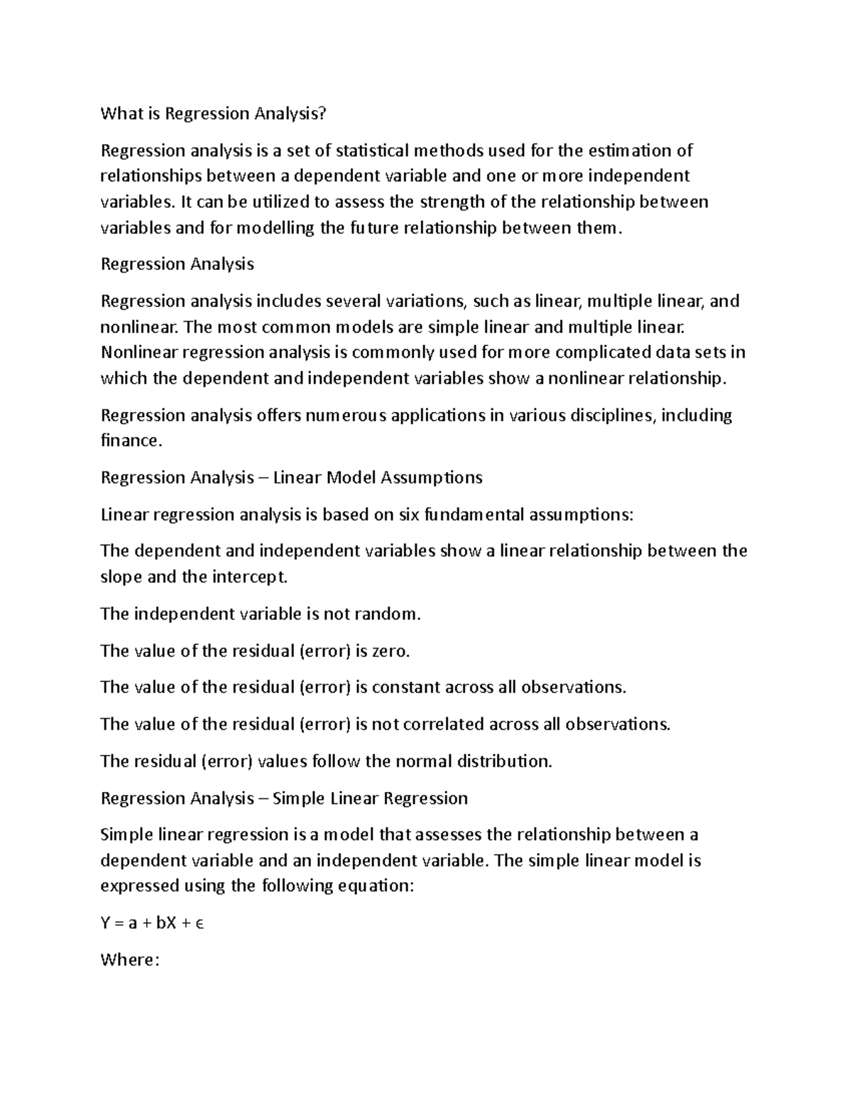 Regression analysis - What is Regression Analysis? Regression analysis ...