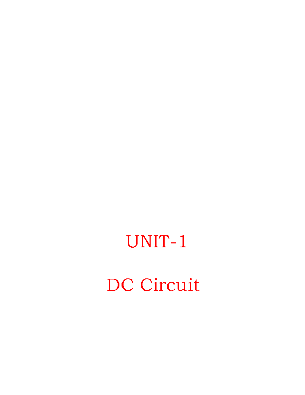 INTRODUCTION TO DC CIRCUIT - UNIT- DC Circuit Node-voltage analysis of ...