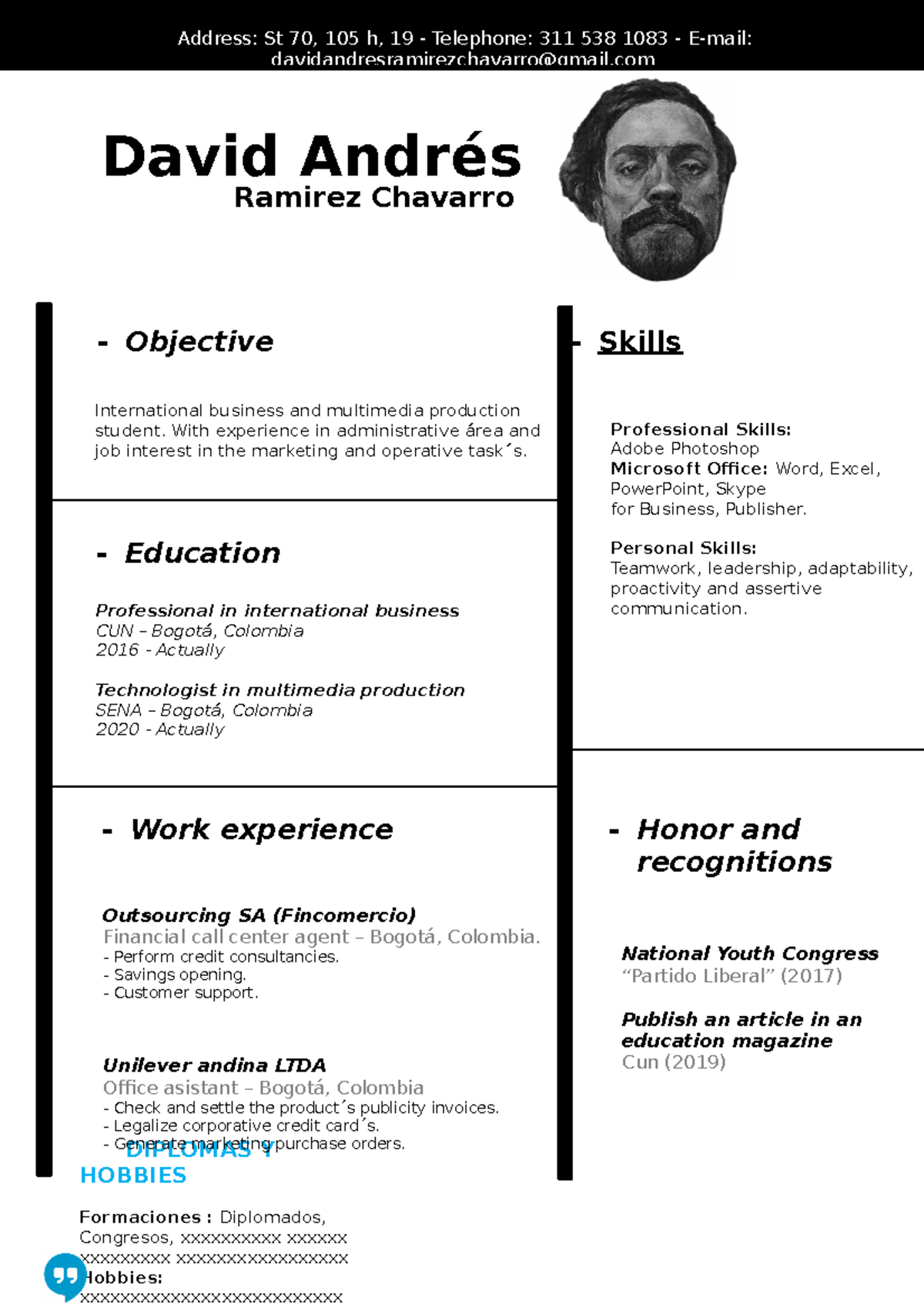 55 hoja de vida calmada produccion multimedia - Nota: 7 - David Andrés ...