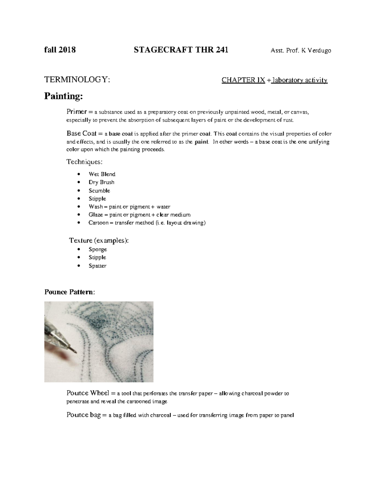 Final EXAM Terminology Study Guide.docx(1) - fall 2018 STAGECRAFT THR 241 Asst. Prof. K Verdugo ...