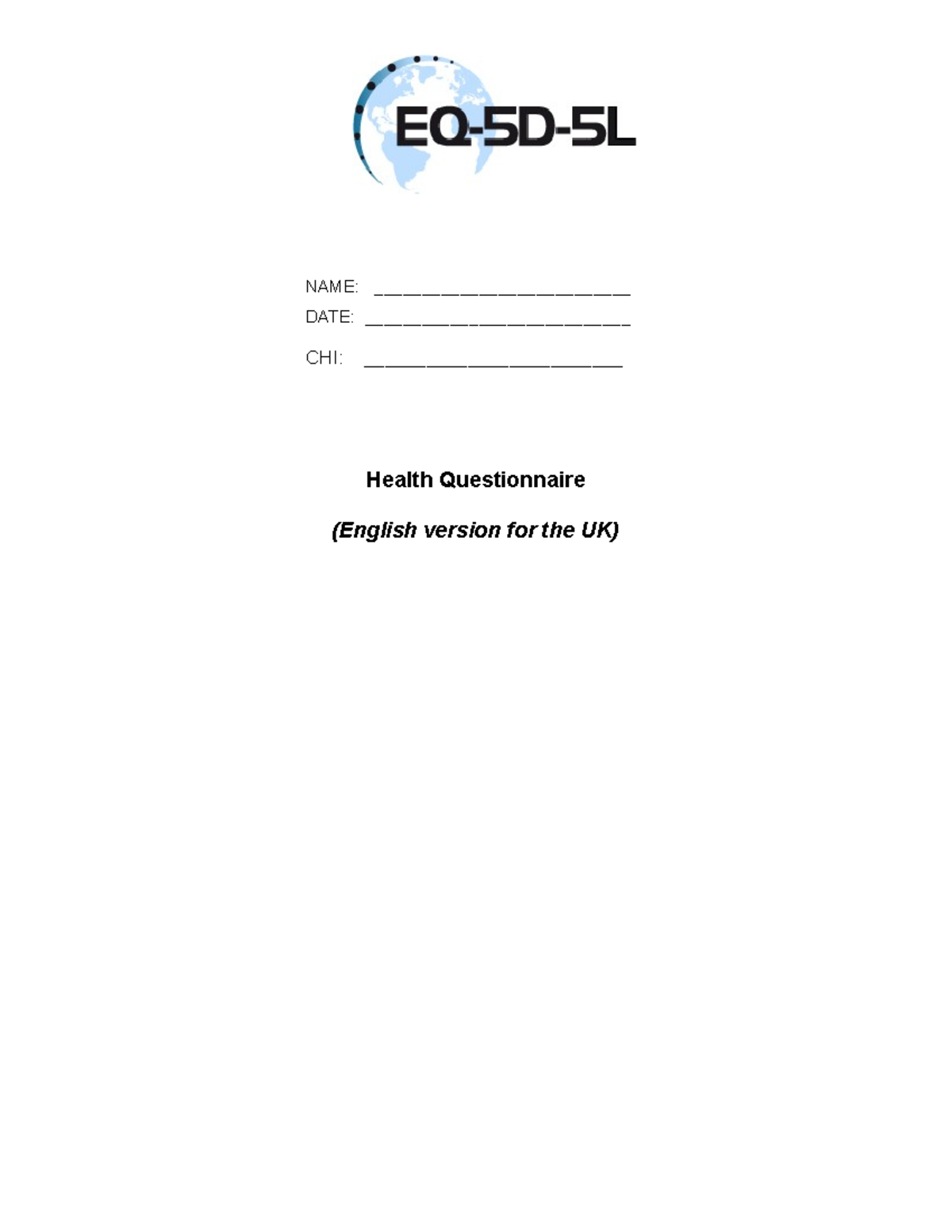 EQ-5D-5L AUG 2012 - Lecture notes EQ-5D - Health Questionnaire (English ...