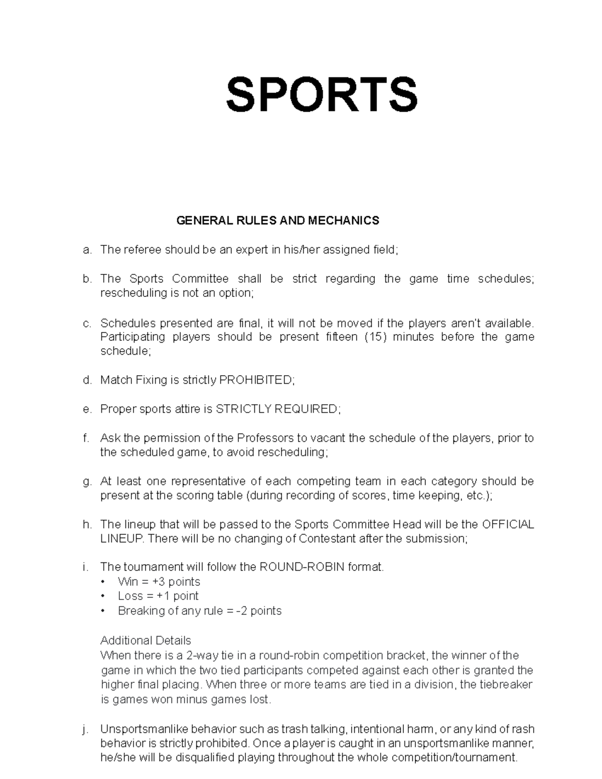 Sports Mechanics Manual Palaestrica - SPORTS GENERAL RULES AND ...