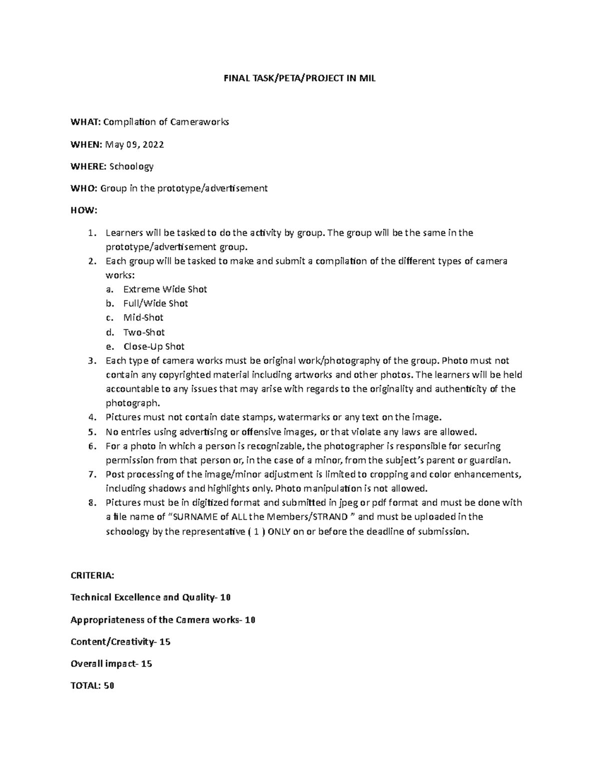 Final TASK Project - PAng unluck lang hahaha - FINAL TASK/PETA/PROJECT IN MIL WHAT: Compilation ...