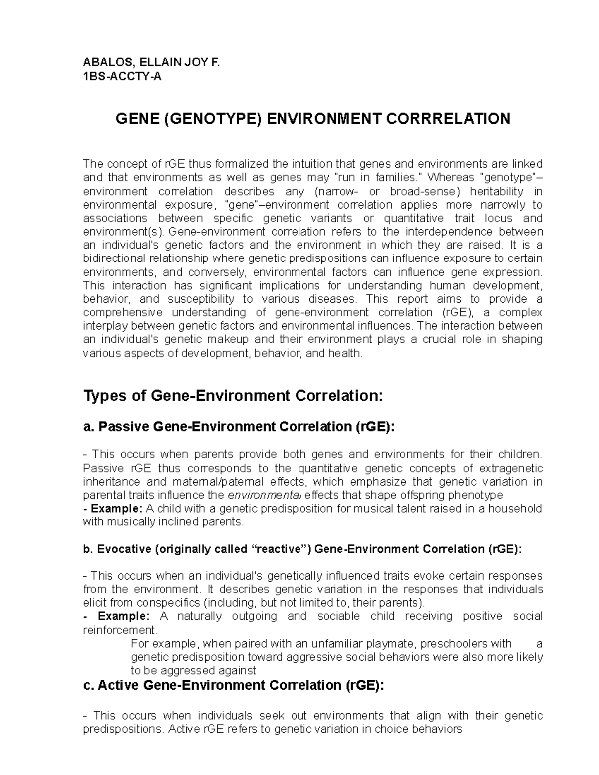 R GE - hope can help - ABALOS, ELLAIN JOY F. 1BS-ACCTY-A GENE (GENOTYPE ...