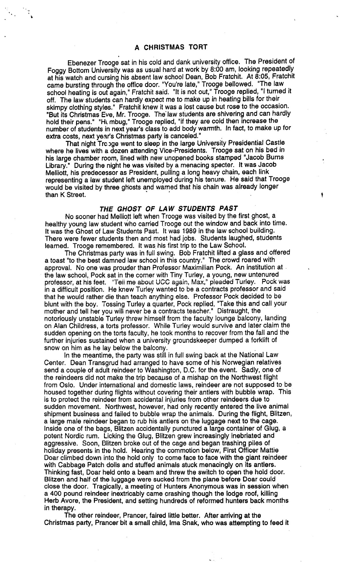 A Christmas Tort - Practice exam Turley Torts - A CHRISTMAS TORT ...