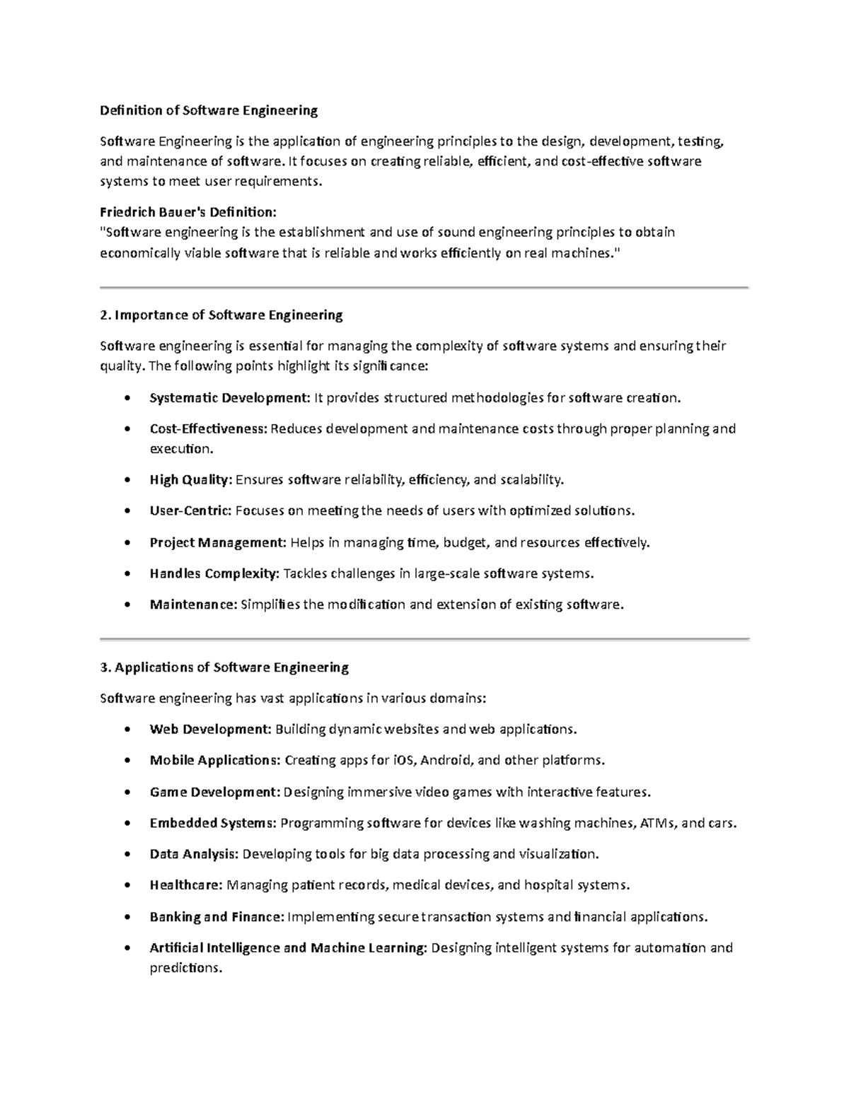 Software Engineering Definition Of Software Engineering Software