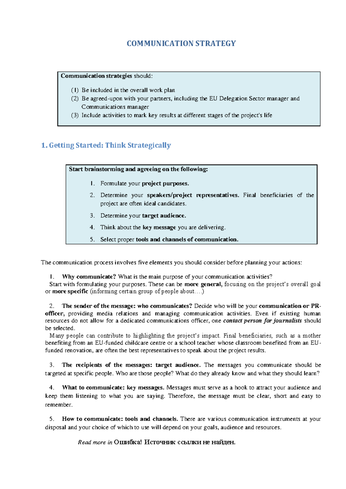 Communication Strategy Example - COMMUNICATION STRATEGY Communication ...