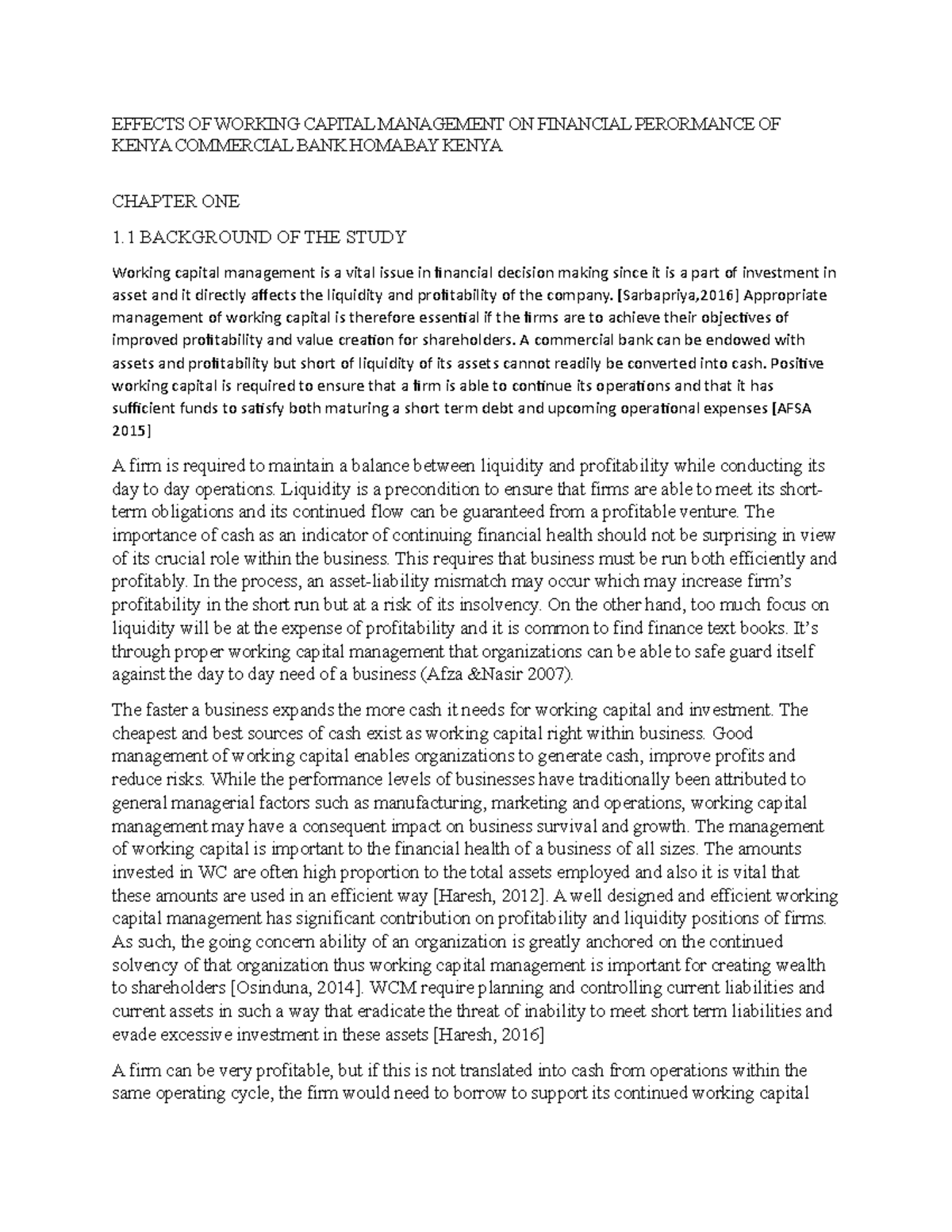 Stella project - ert - EFFECTS OF WORKING CAPITAL MANAGEMENT ON ...