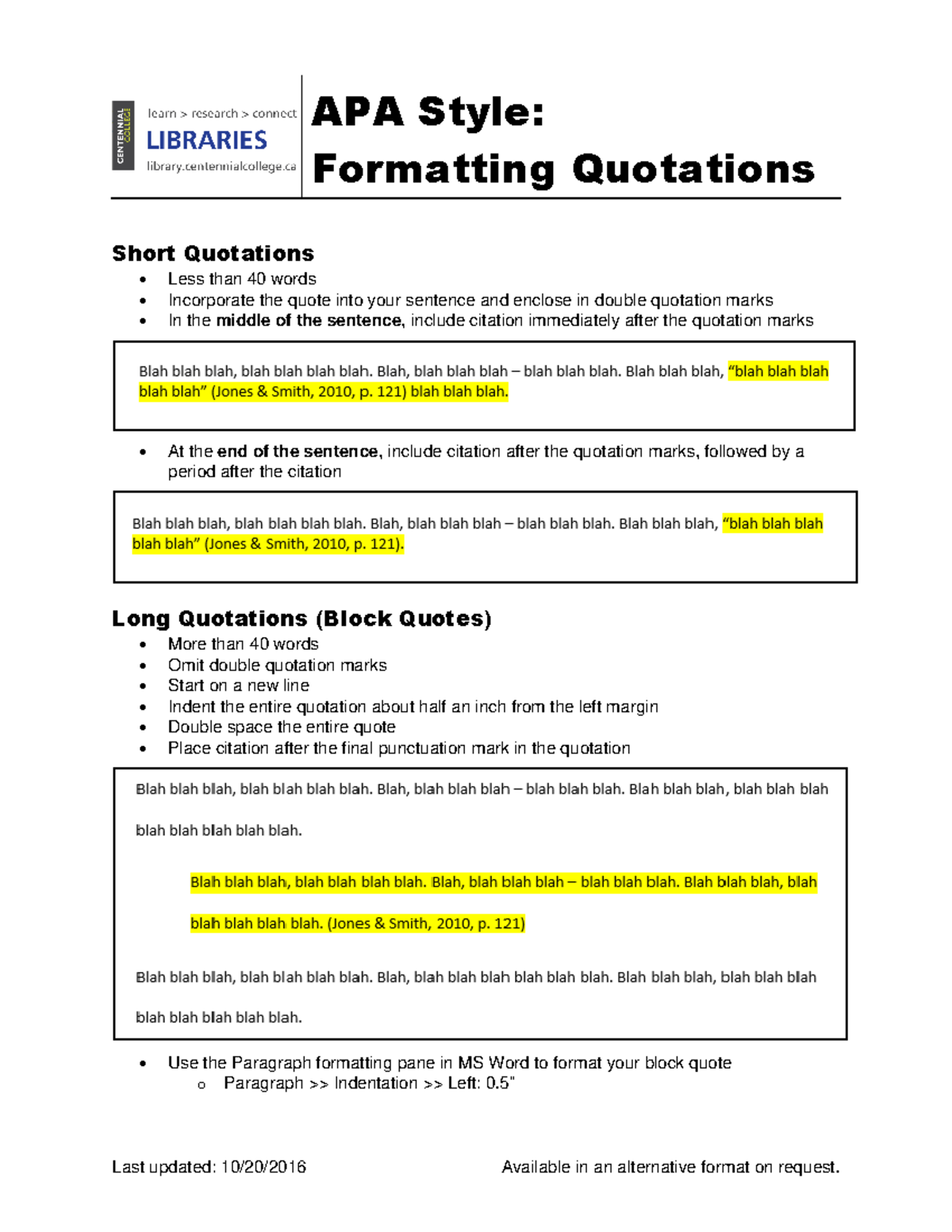 Examples Of Apa Style Quotes Apa Quotation Examples WAUBV