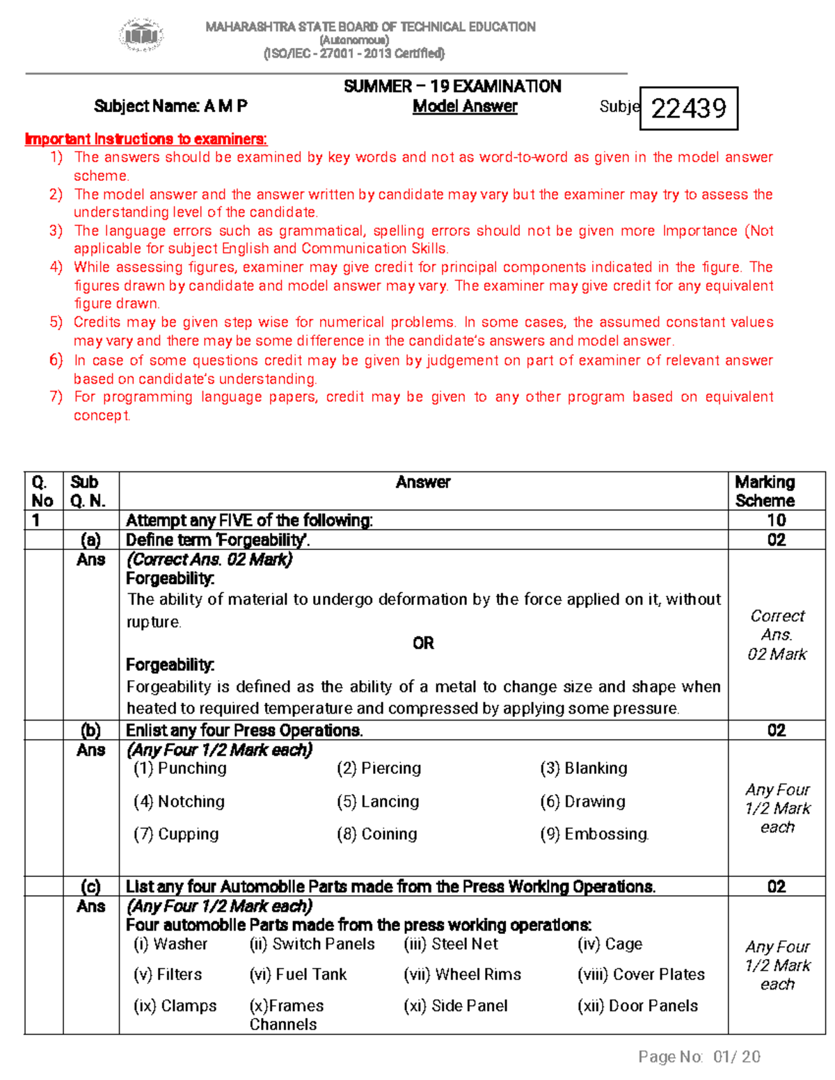 22439 2019 Summer model answer paper[Msbte study resources ...