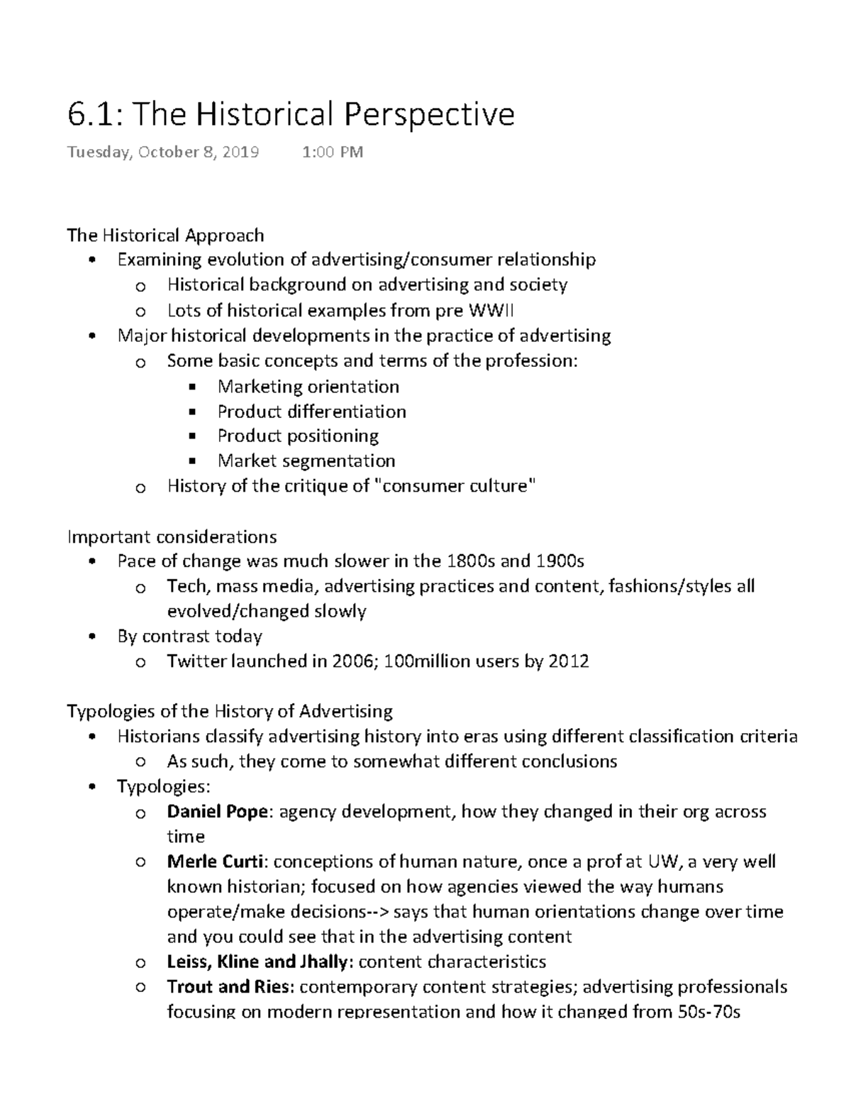 6.1 The Historical Perspective - The Historical Approach Examining ...