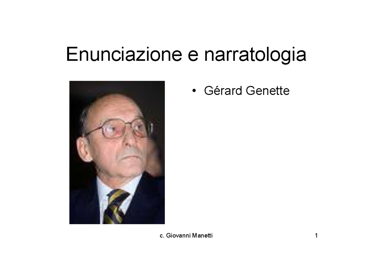 Narratologia-Genette le tecniche narrative: tipi di narrazione con ...