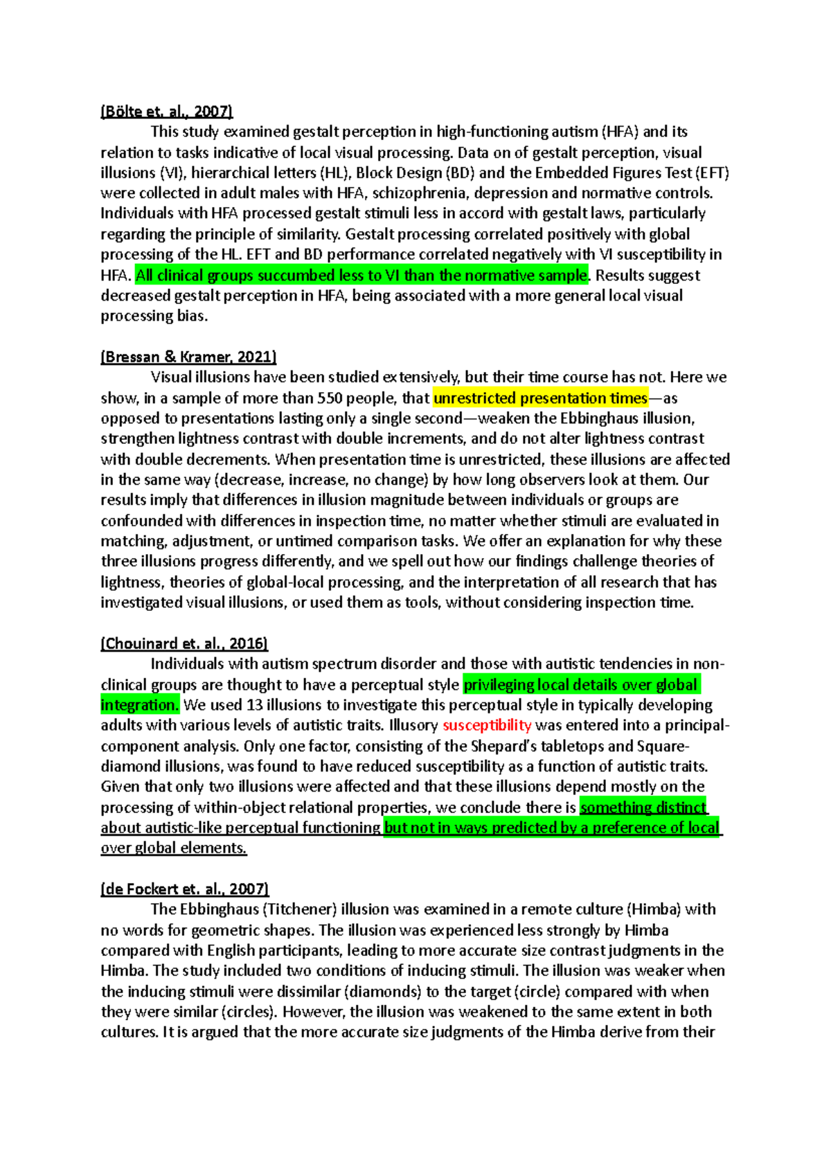 Abstracts from PubMed articles for Research Essay task 2023 - (Bölte et. al., 2007) This study ...