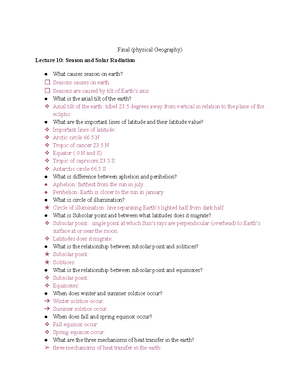 Quiz 1 Introduction to physical geography answers - The study of Earth ...