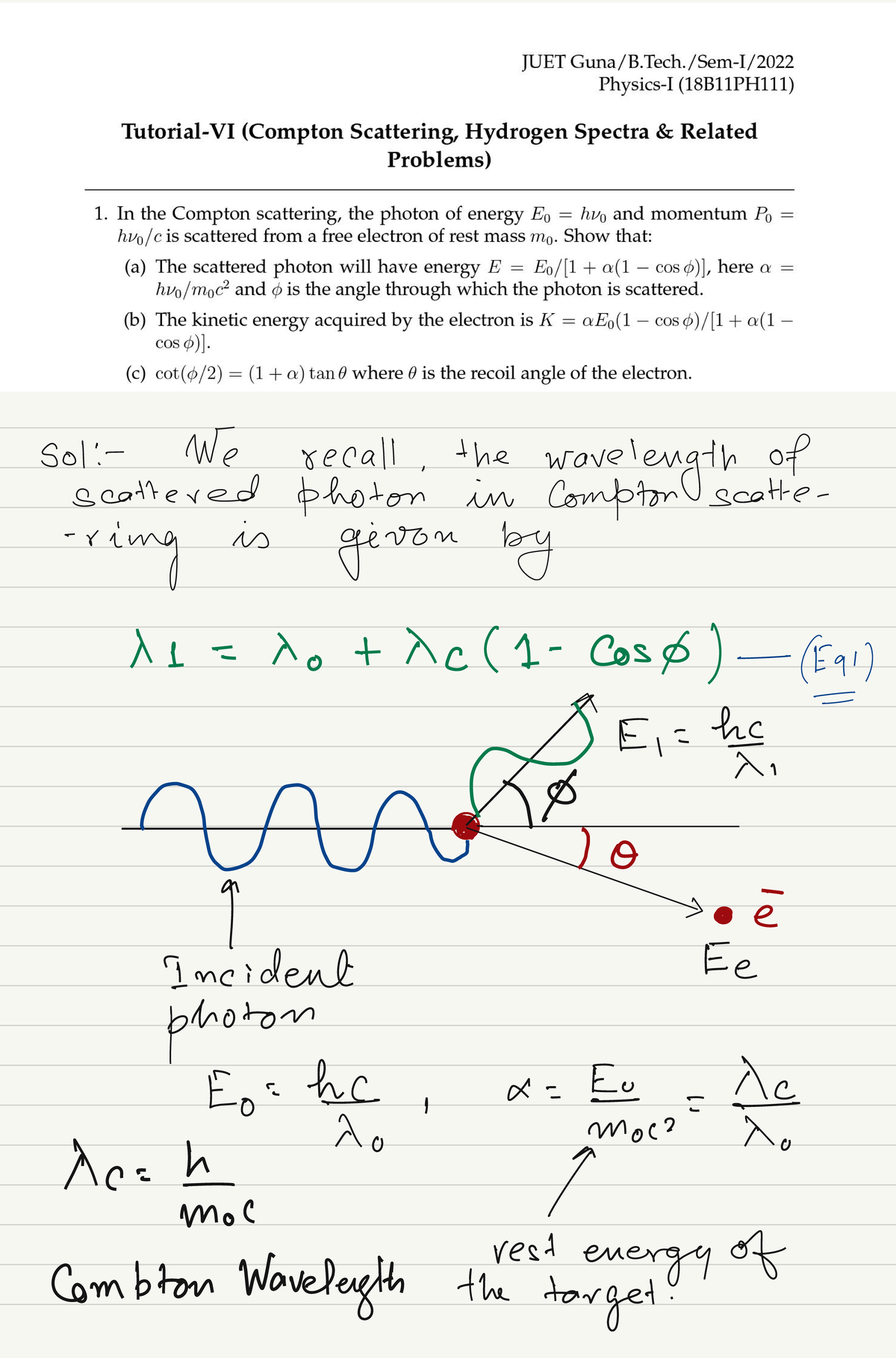 Tutorial 6 - physics - Studocu