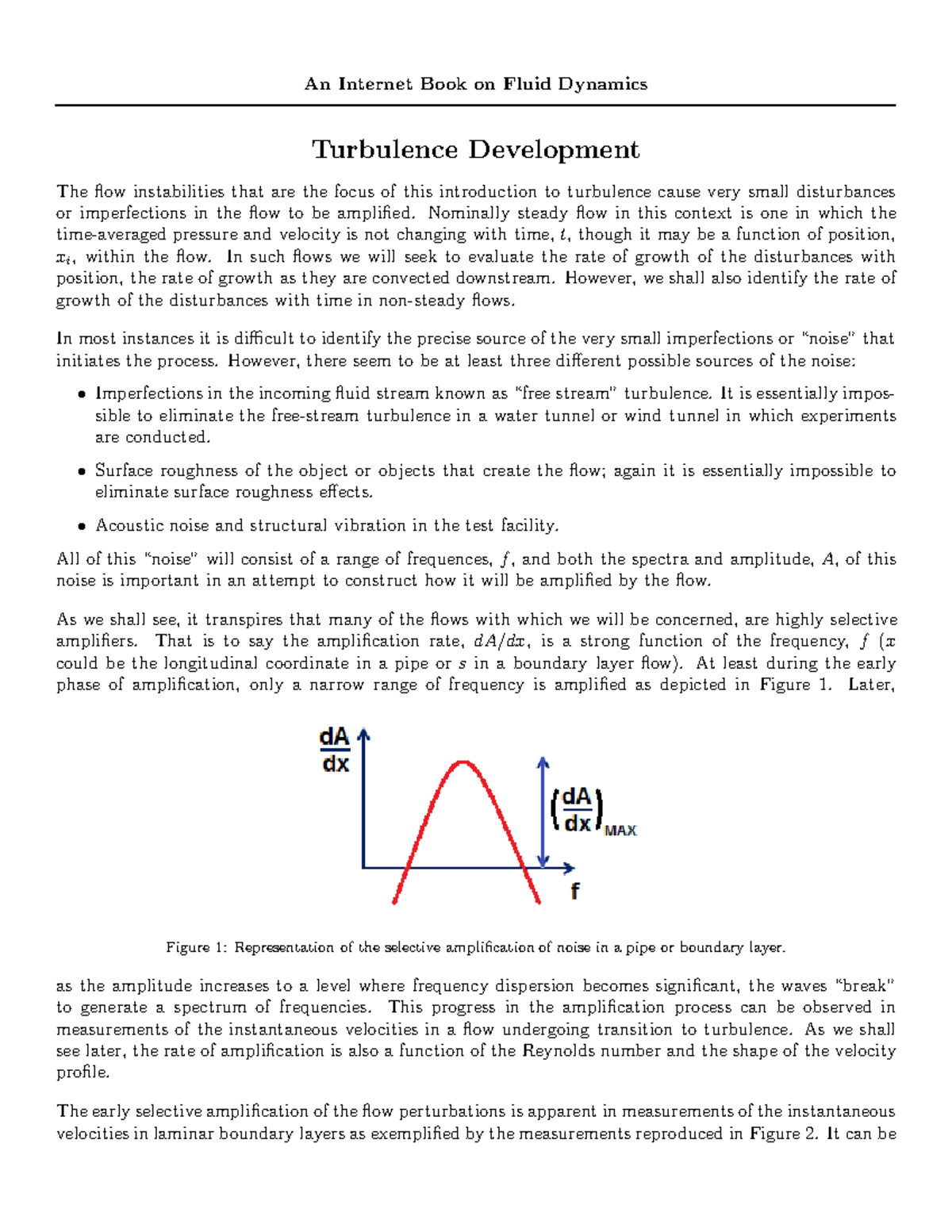 Turbulence Development - An Internet Book on Fluid Dynamics Turbulence ...
