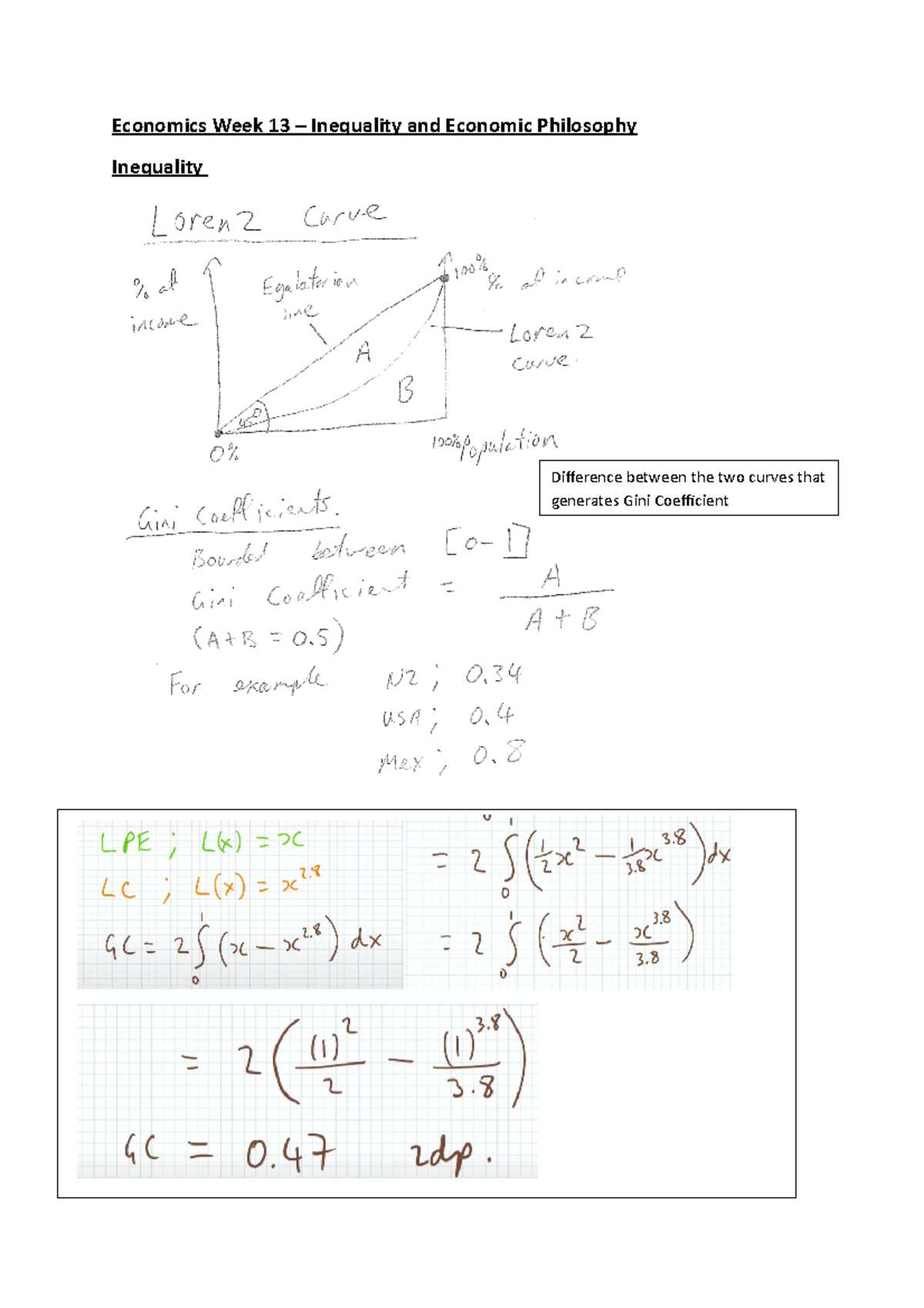 Inequality and Economic Philosophy - Economics Week 13 – Inequality and ...