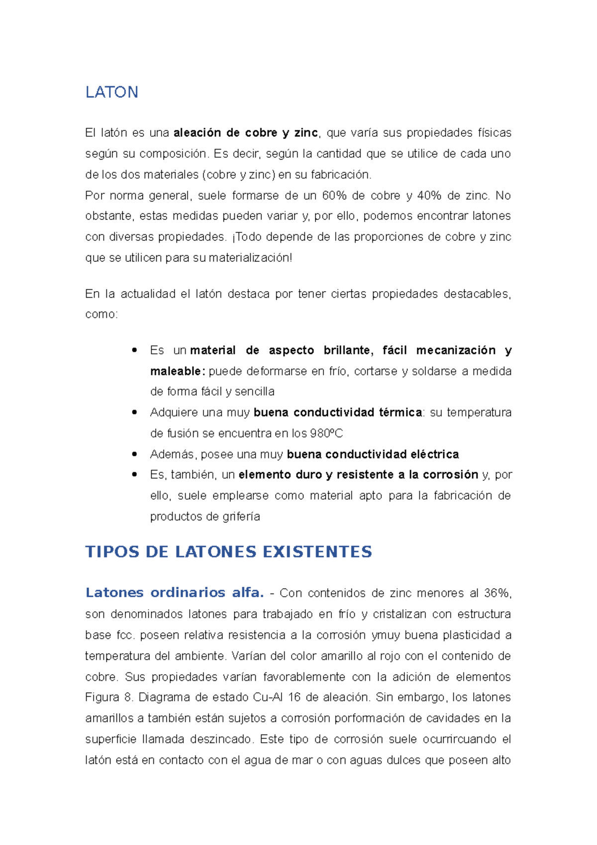 Laton - Tipos de Latones - Empresa quien la produce - LATON El latón es ...