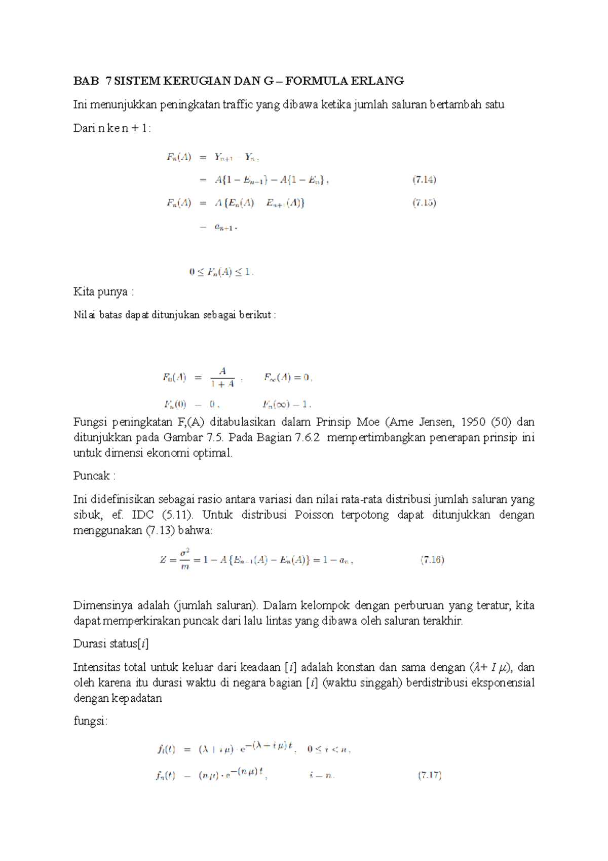 118 -124 - hhh - BAB 7 SISTEM KERUGIAN DAN G – FORMULA ERLANG Ini menunjukkan peningkatan ...