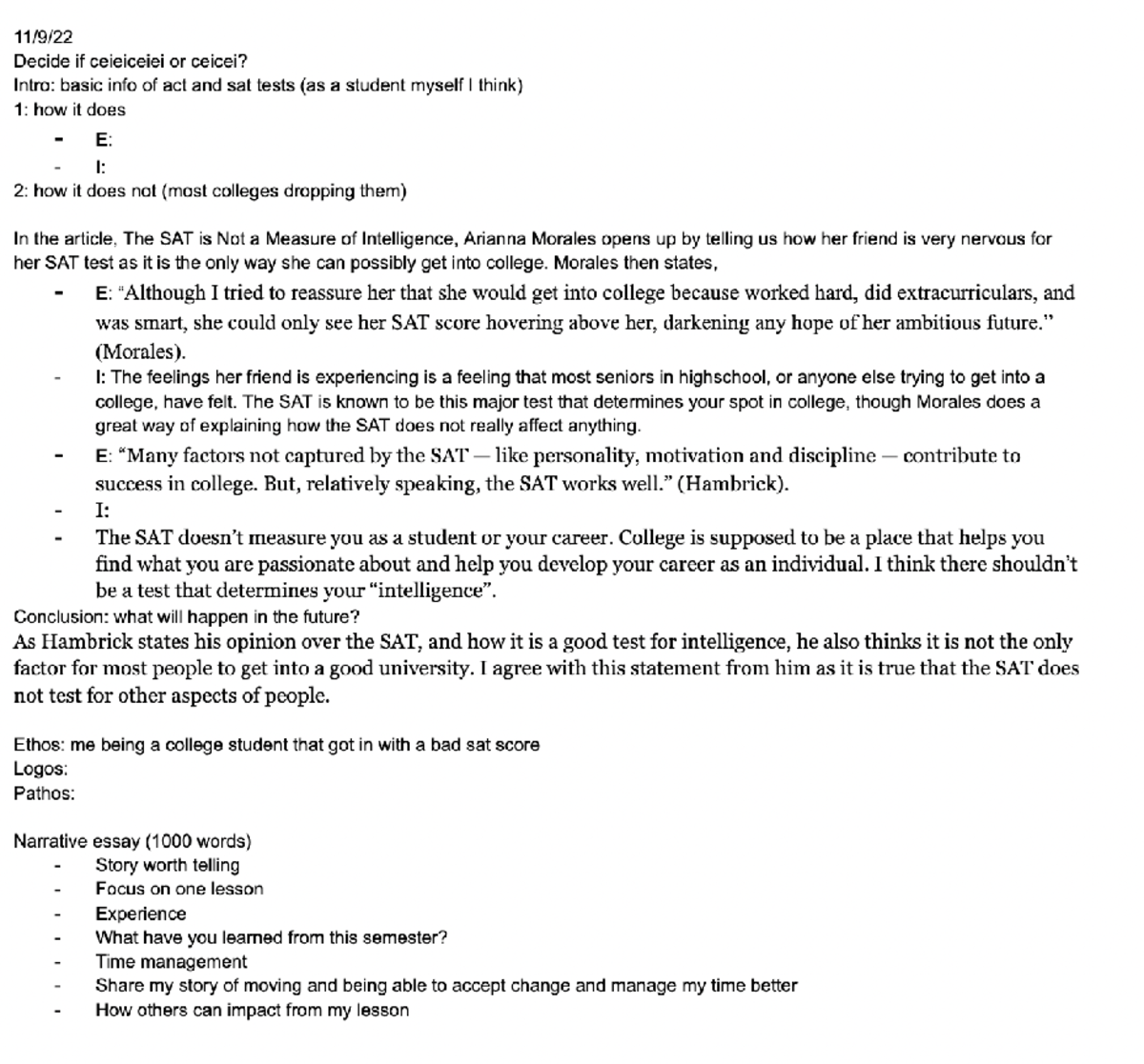 General lecture notes - ENGL 1101 - Studocu