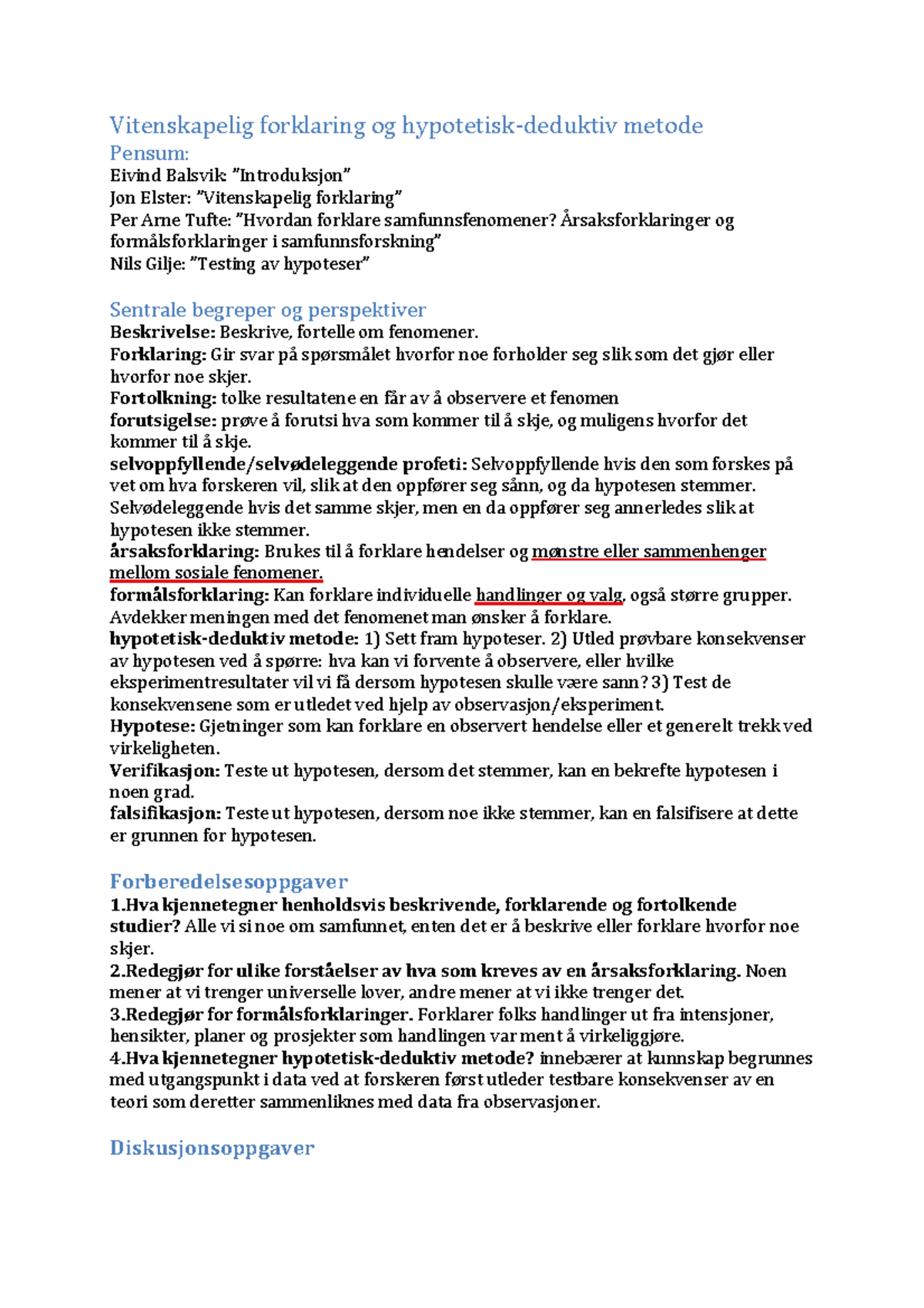 Vitenskapelig forklaring og hypotetisk deduktiv metode 1 ...