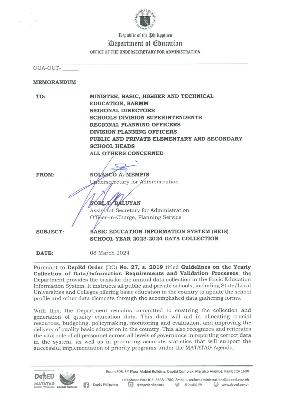 MEMO -BEIS-SY-2023-2024-DATA- Collection - Mechanical Engineering ...