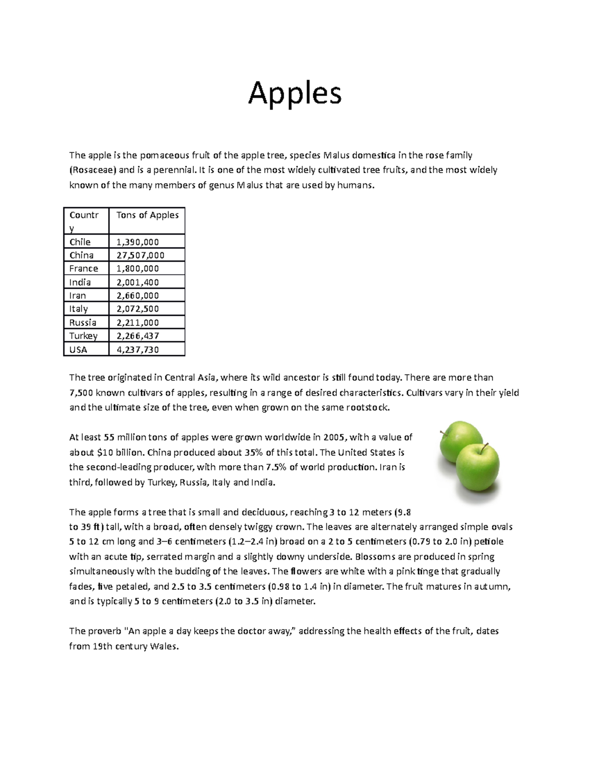 Word11 - enjoy guys this is just a sample - Apples The apple is the ...