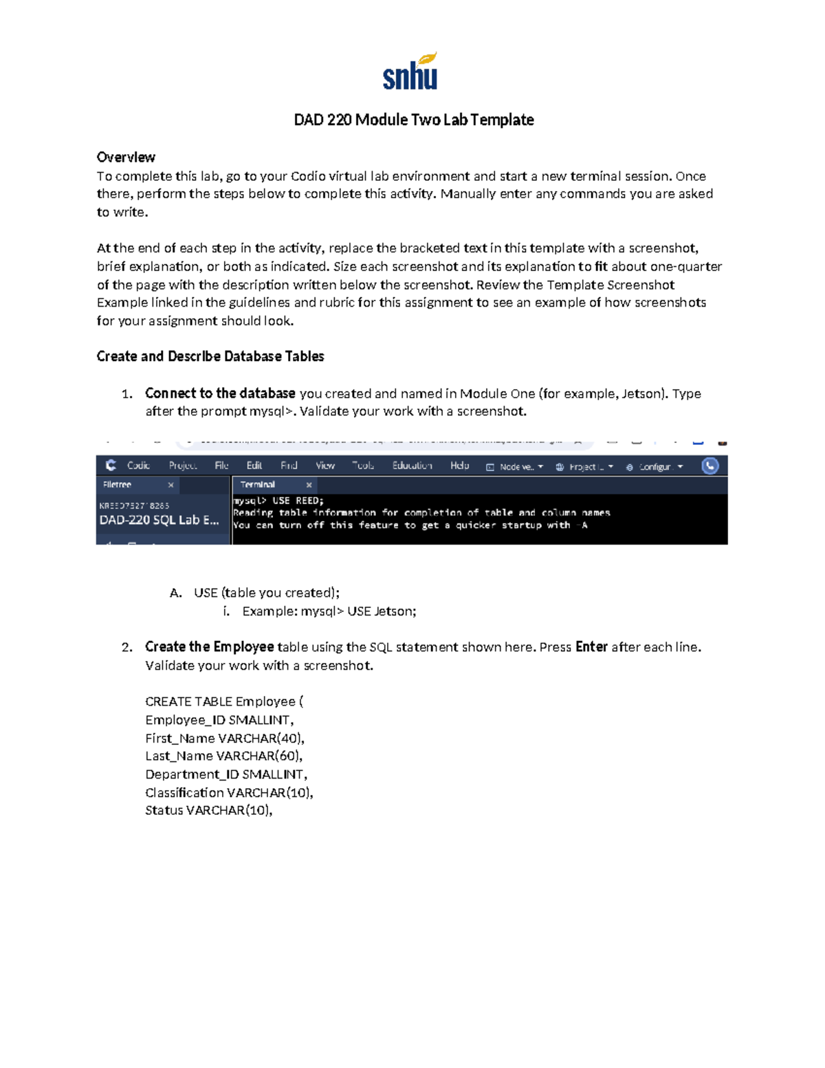 DAD 220 Module Two Lab Template - DAD 220 Module Two Lab Template ...