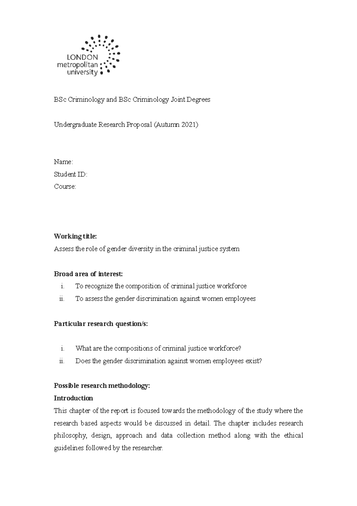 AE21 - UK-04124 - It is an assignment - BSc Criminology and BSc ...