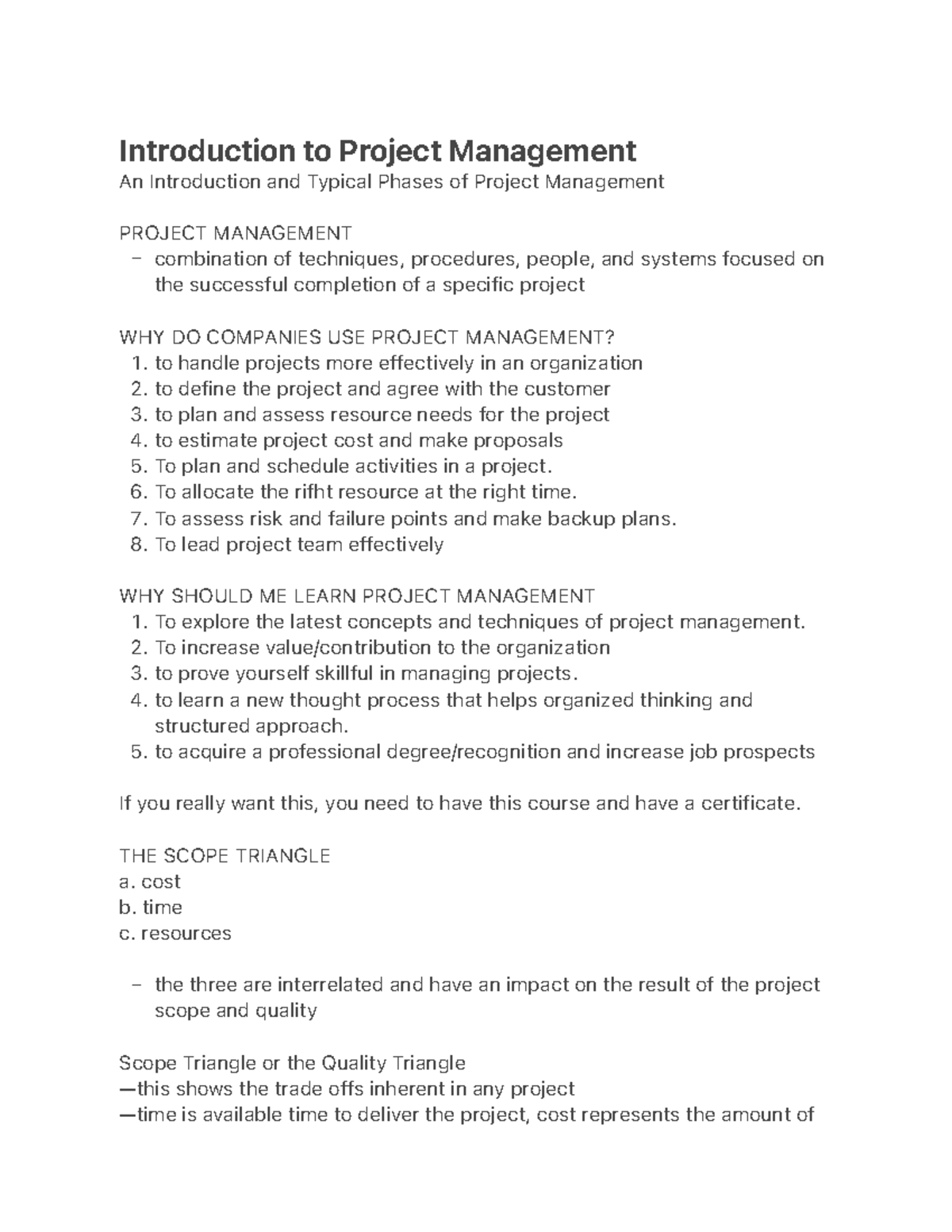 Introduction to Project Management - 1. 2. 3. 4. 5. 6. 7. 8. 1. 2. 3. 4 ...