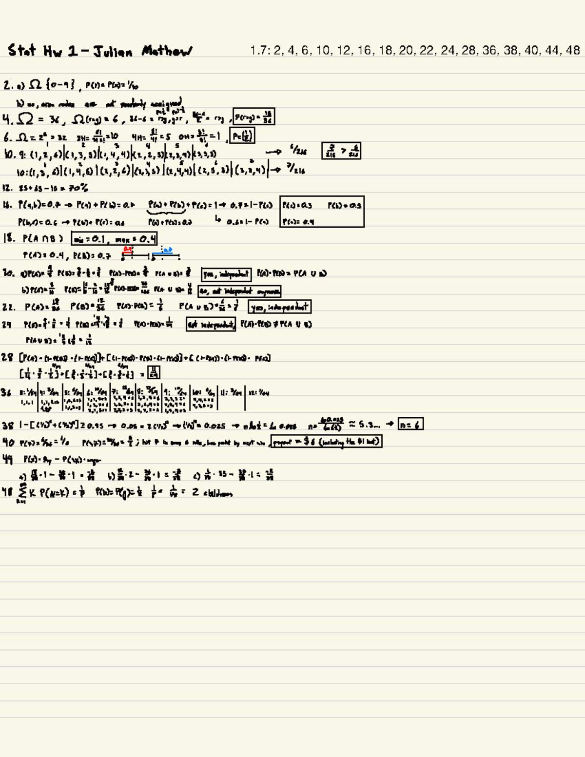 Stat Hw 1 Practice Problems Stat Hw1 Julian Mathew 1 2 4 6 10