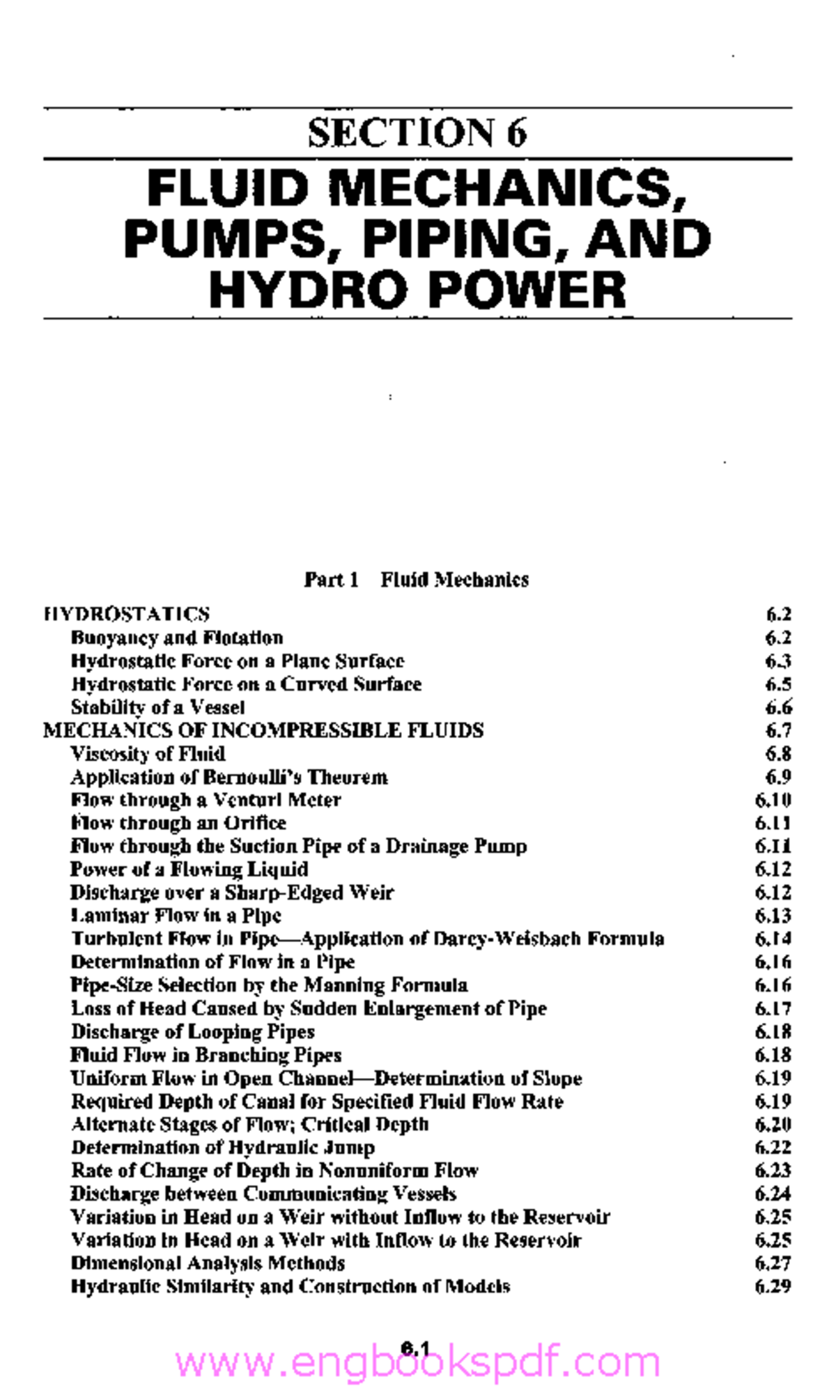 Handbook of Civil Engineering Calculations, 3rd Edition-47 - SECTION 6 FLUID MECHANICS, PUMPS ...