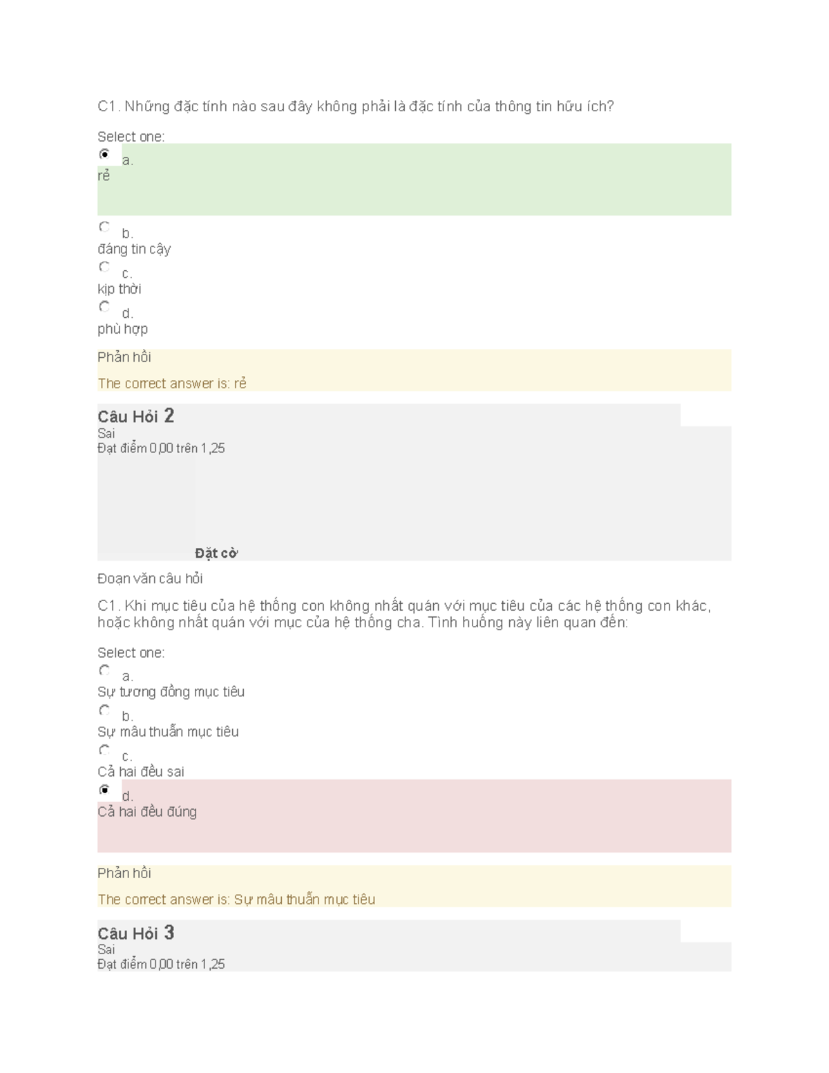 LMS - Tập hợp các câu hỏi trắc nhiệm LMS - C1. Những đặc tính nào sau đây không phải là đặc tính ...