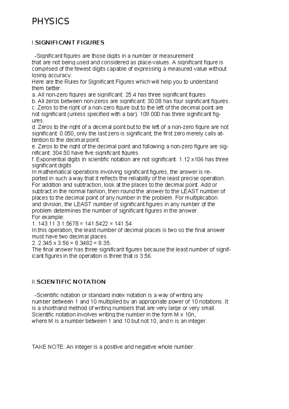 Significant Figures - physics physics physics - PHYSICS I FIGURES ...