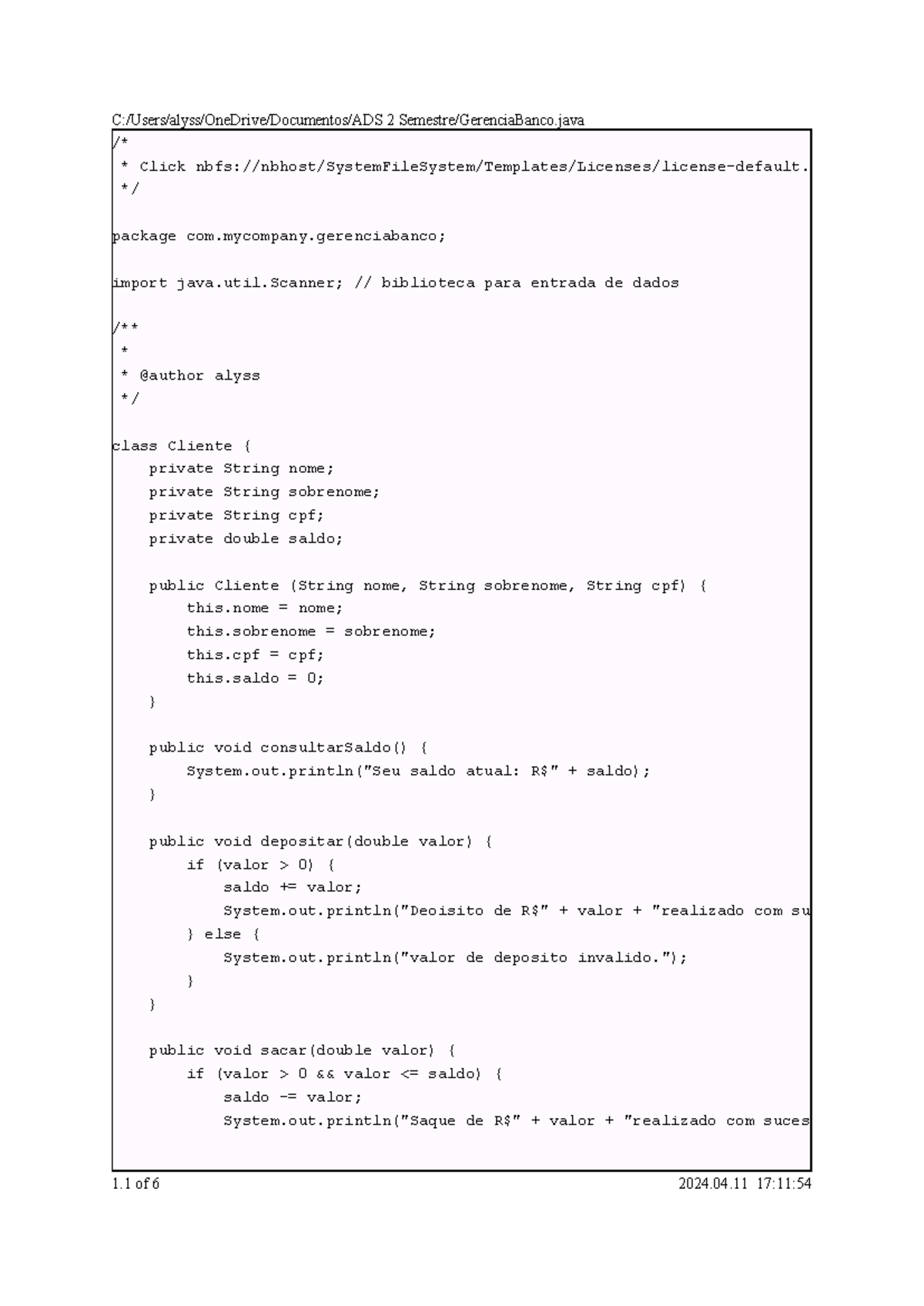 Gerencia Banco - /* Click nbfs:nbhost/SystemFileSystem/Templates ...